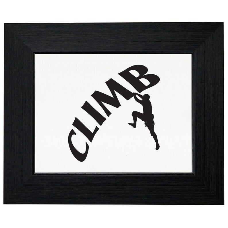 Climb Word Art With Rock Climber Climbing Shirt Pillow or - Etsy