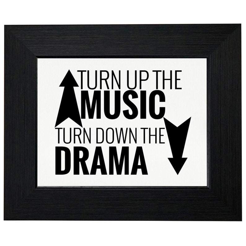 Musical Turn up the Music Turn Down the Drama Shirt Pillow or - Etsy