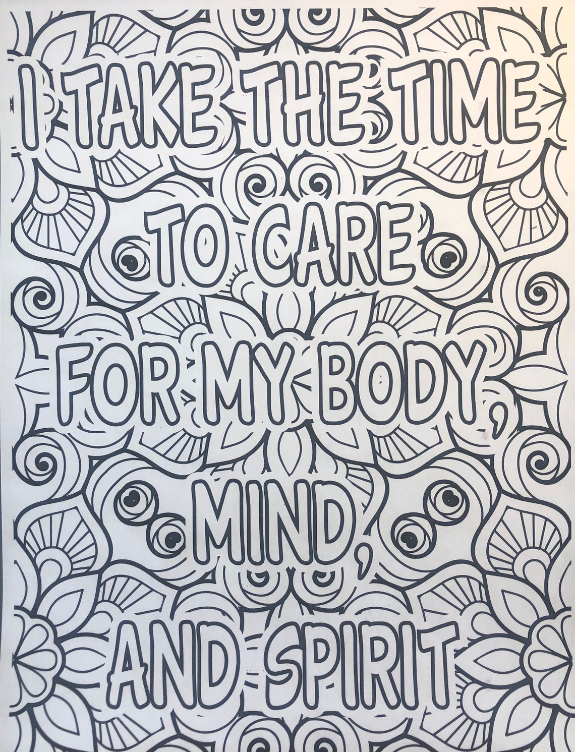 Printable Mental Health Affirmations Coloring Pages - Etsy