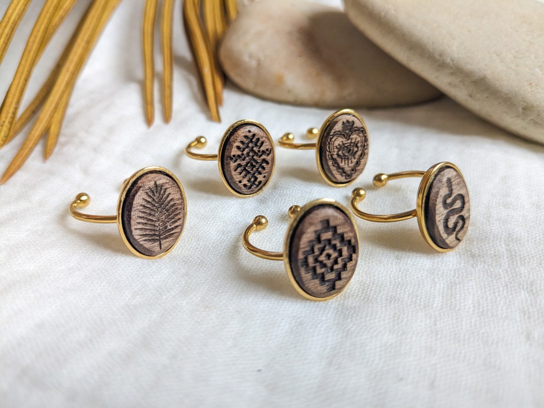 Walnut Wood Rings - Etsy