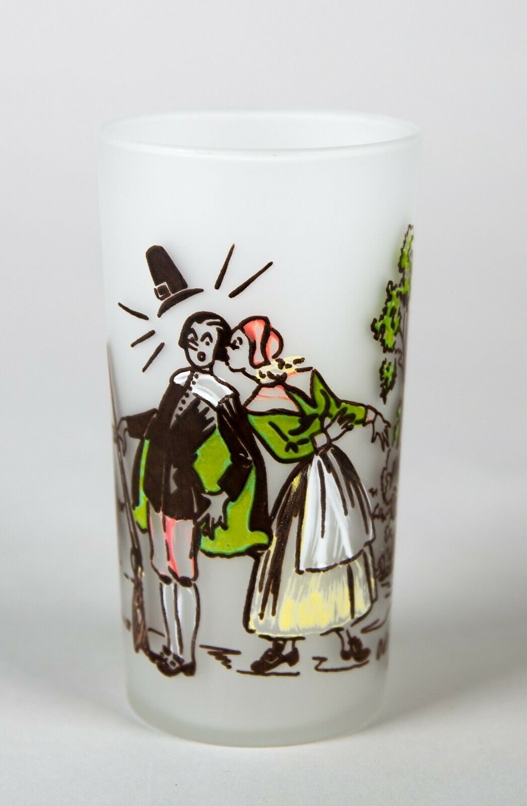 Federal Glass Frosted Cartoon Highball Tumbler Glasses Set de | Etsy
