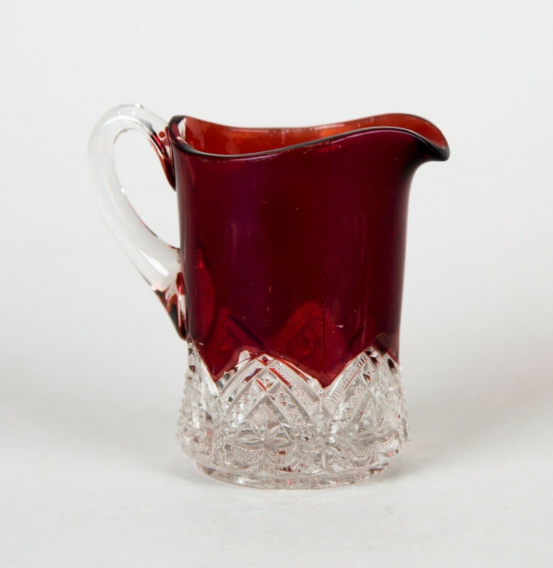 Antique Duncan Miller Button Arches Ruby Red Stained Glass | Etsy