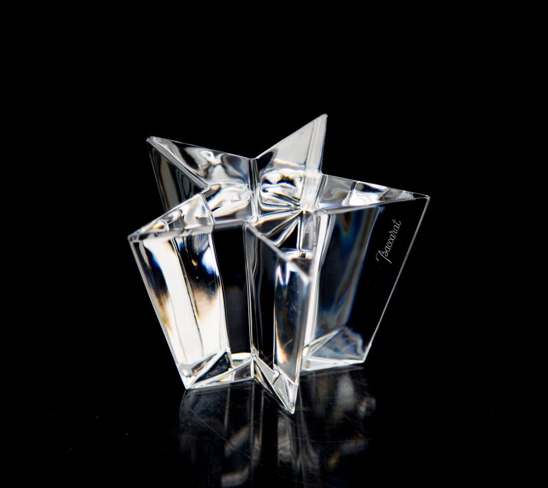 Baccarat Star Paperweight Elegant Clear Crystal Signed France - Etsy