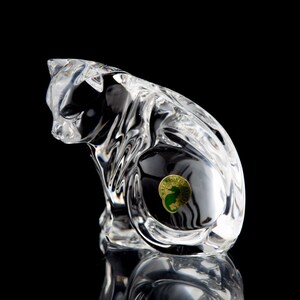 Waterford Cat Looking Down Figurine 4 Vintage Crystal Signed - Etsy