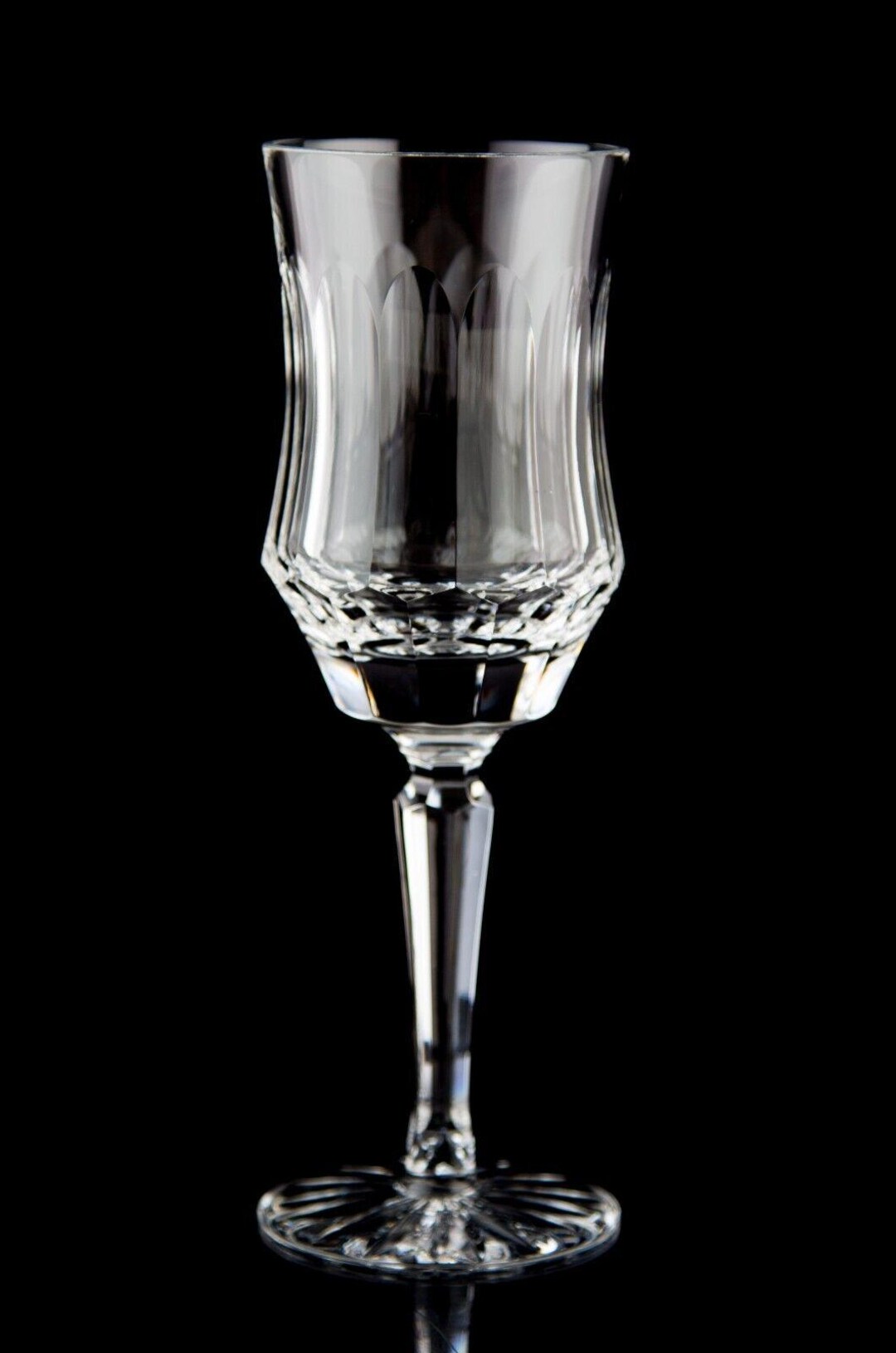 Old Galway Star Cut Foot Claret Wine Glass Elegant Vintage Crystal ...