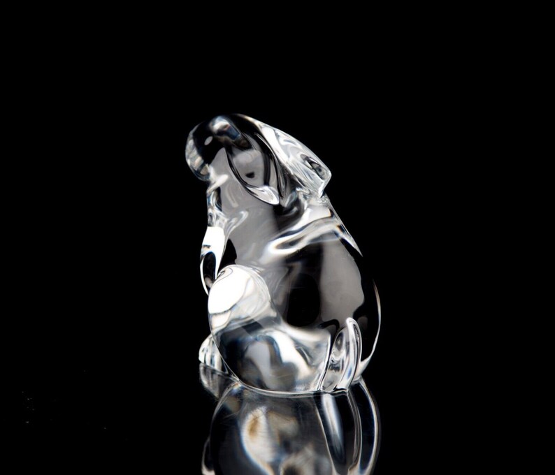 Baccarat Crystal Rabbit Standing Bunny Figurine Signed Vintage France ...