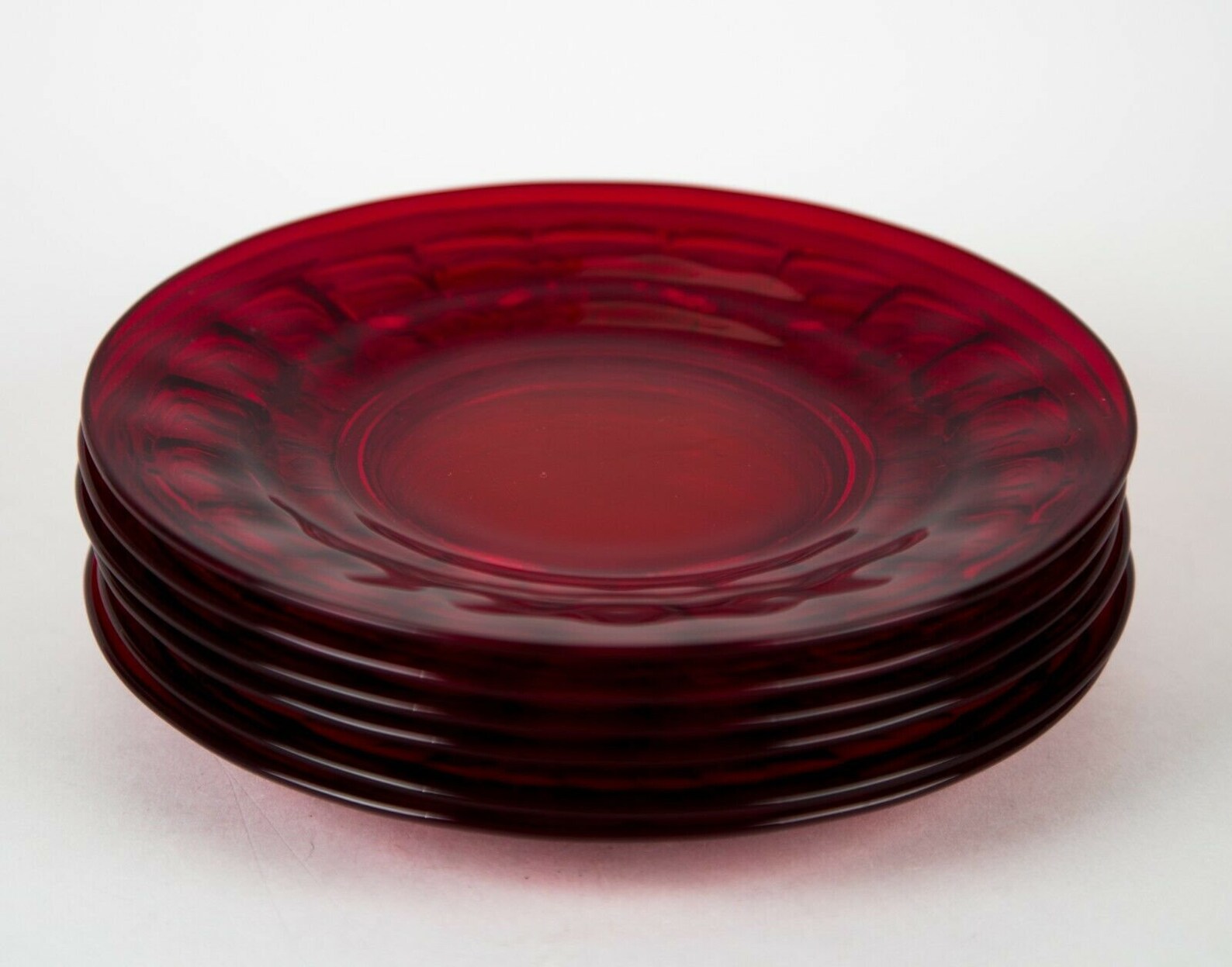 Viking Georgian Ruby Red Luncheon Plates Set of 6 Vintage - Etsy