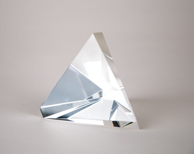 Steuben Trigon 8514 Pyramid Prism Paperweight 4" Vintage Art Glass ...