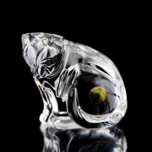Waterford Cat Looking Down Figurine 4 Vintage Crystal Signed - Etsy