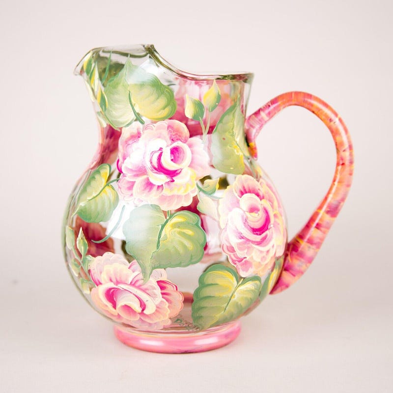 Hand Painted Pitcher - Etsy