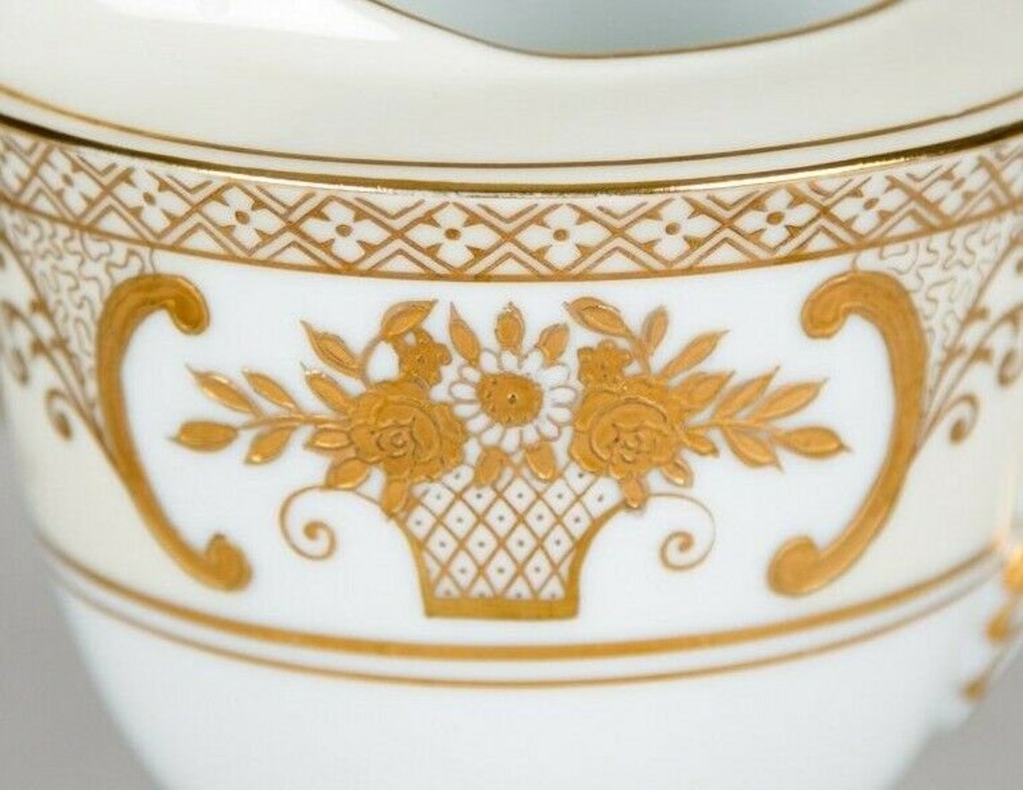 Noritake 5567 Gold Flower Basket Design Creamer Vintage Fine China ...