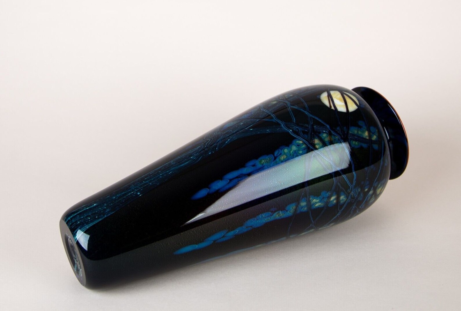 Rick Satava Wisteria Harvest Moon Art Glass Vase Large 14" Signed - Etsy