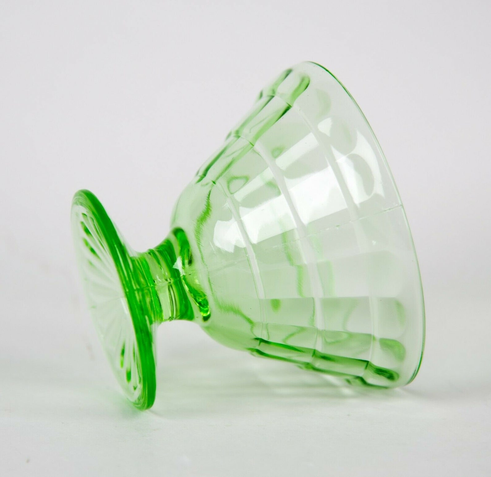 Anchor Hocking Block Optic Green Champagne Sherbet Set of 5 - Etsy