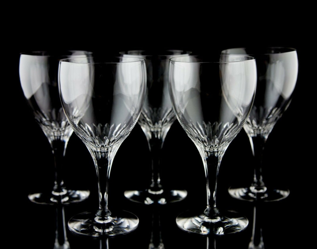 Tiffin Oaklawn Water Goblet Glasses Set Of 5 Vintage Elegant Glass Stemware Etsy