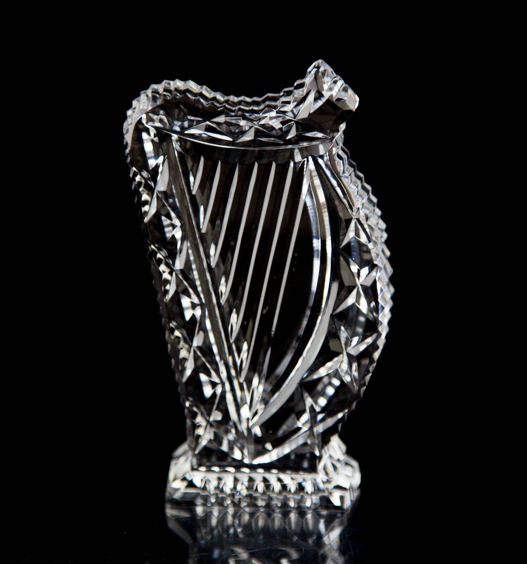 Waterford Crystal Harp Figurine Paperweight 5" Elegant Vintage Signed ...