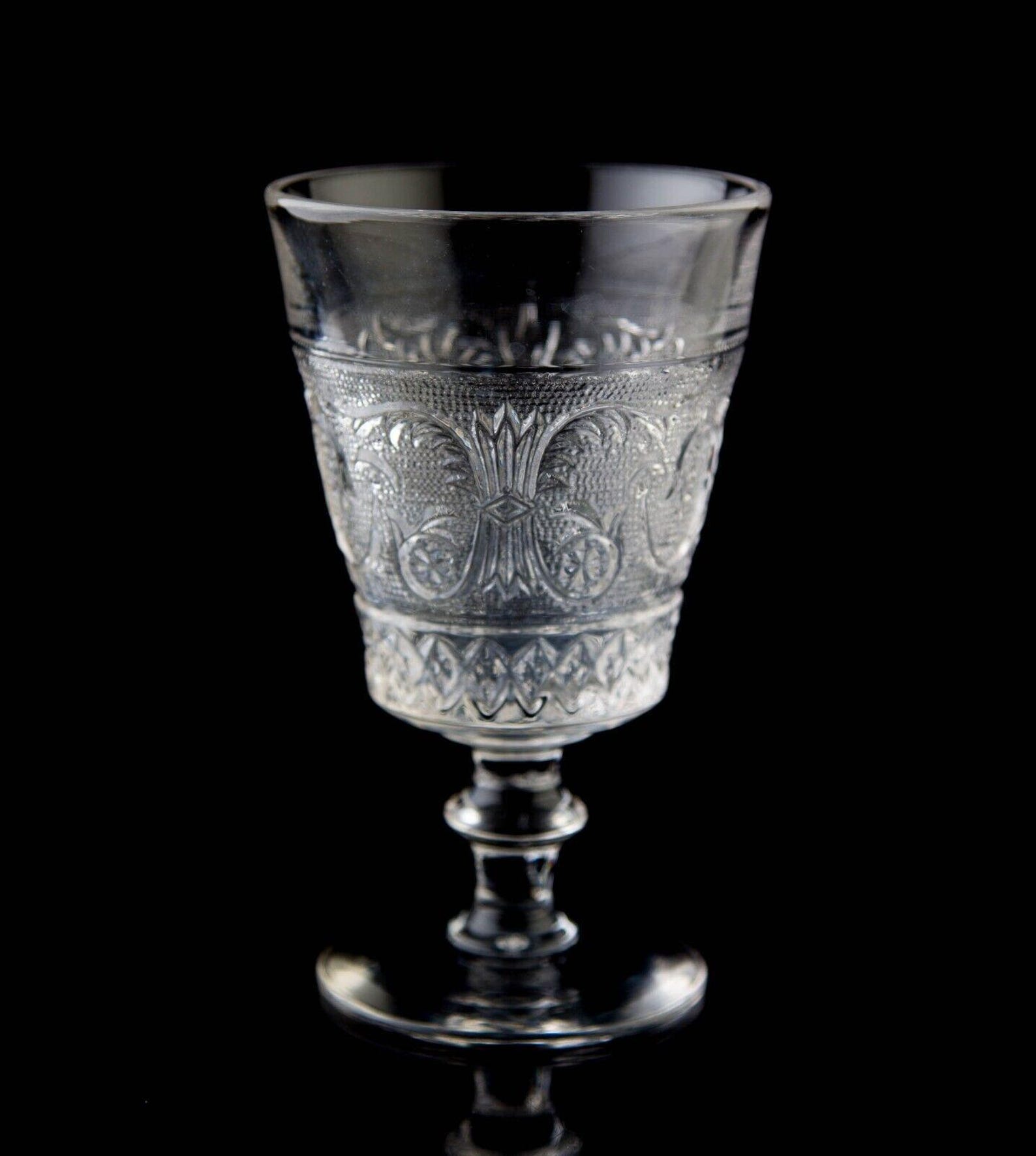 Duncan & Miller Sandwich Clear Water Goblet Glasses Set of 7 Vintage ...