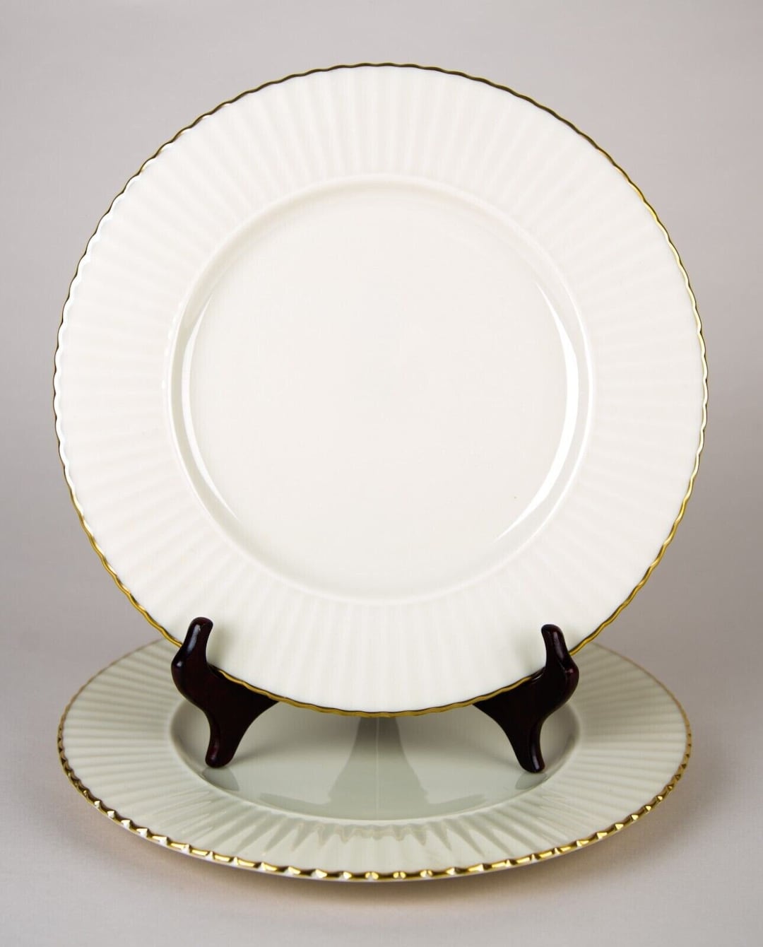 Lenox Special L148 Dinner Plates Set of 2 Vintage Gold Rim Dinnerware ...