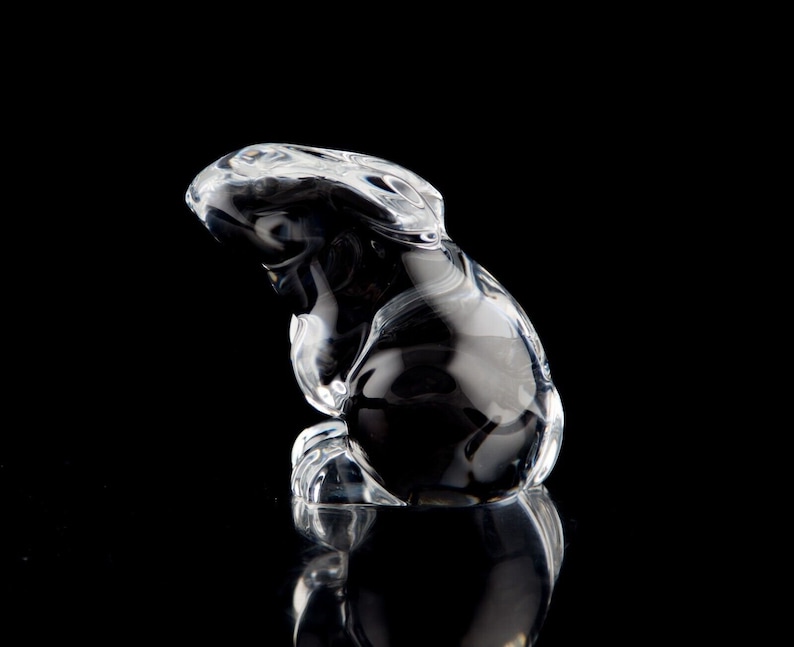 Baccarat Crystal Rabbit Standing Bunny Figurine Signed Vintage France ...