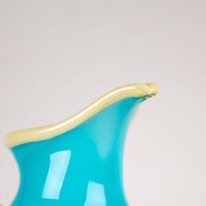 Vintage Cased Art Glass Robin's Egg Blue Pitcher 12" - Etsy