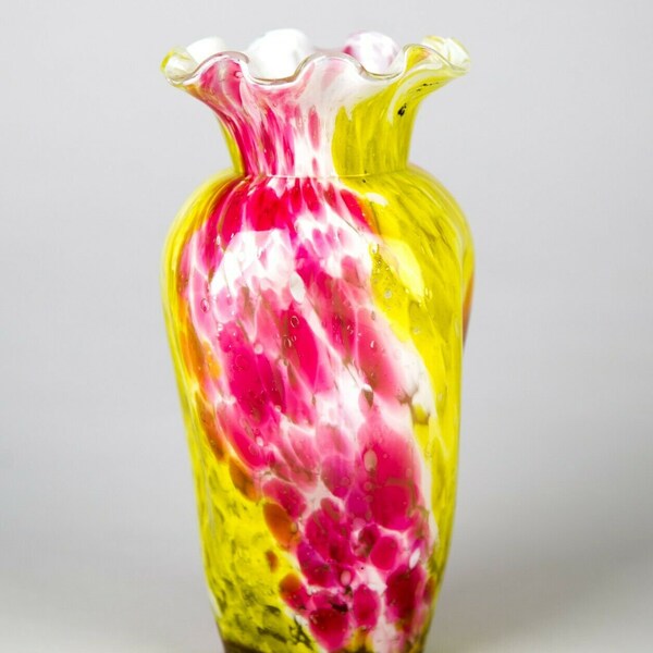 Spatter Glass Vase - Etsy