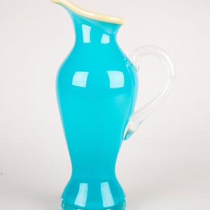 Vintage Cased Art Glass Robin's Egg Blue Pitcher 12 - Etsy