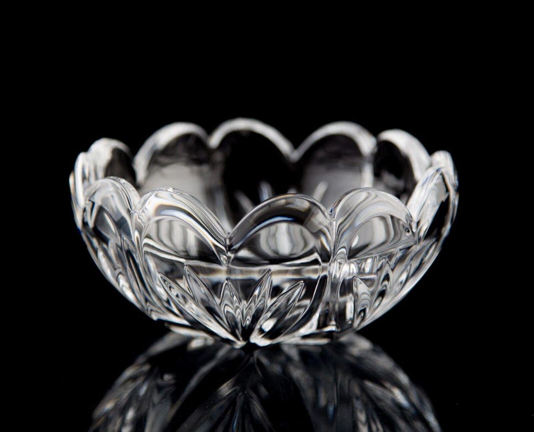 Cashs Irish Crystal Hawthorne Fairy Wedding Heart Bowl 5" Vintage - Etsy