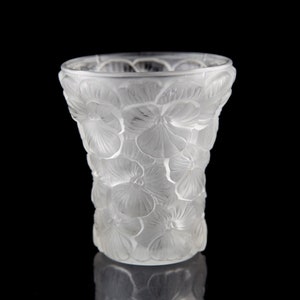 Czech Art Deco Josef Inwald Glassworks Barolac Frosted Pansy Vase ...