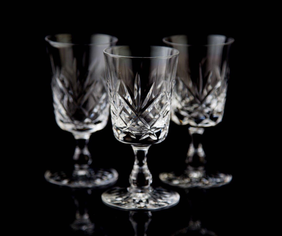 Edinburgh Oban Sherry Glasses Set of 3 Elegant Vintage Crystal - Etsy