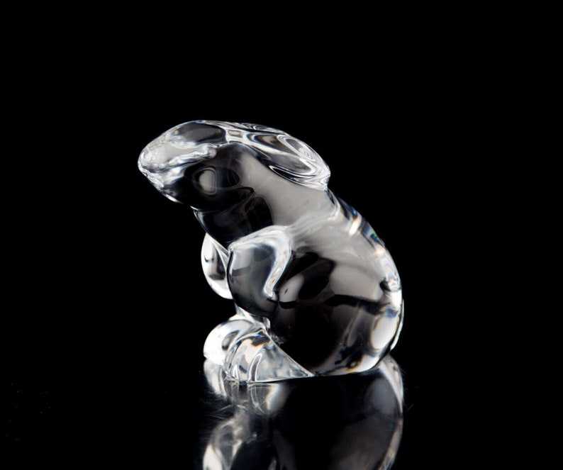 Baccarat Crystal Rabbit Standing Bunny Figurine Signed Vintage France ...