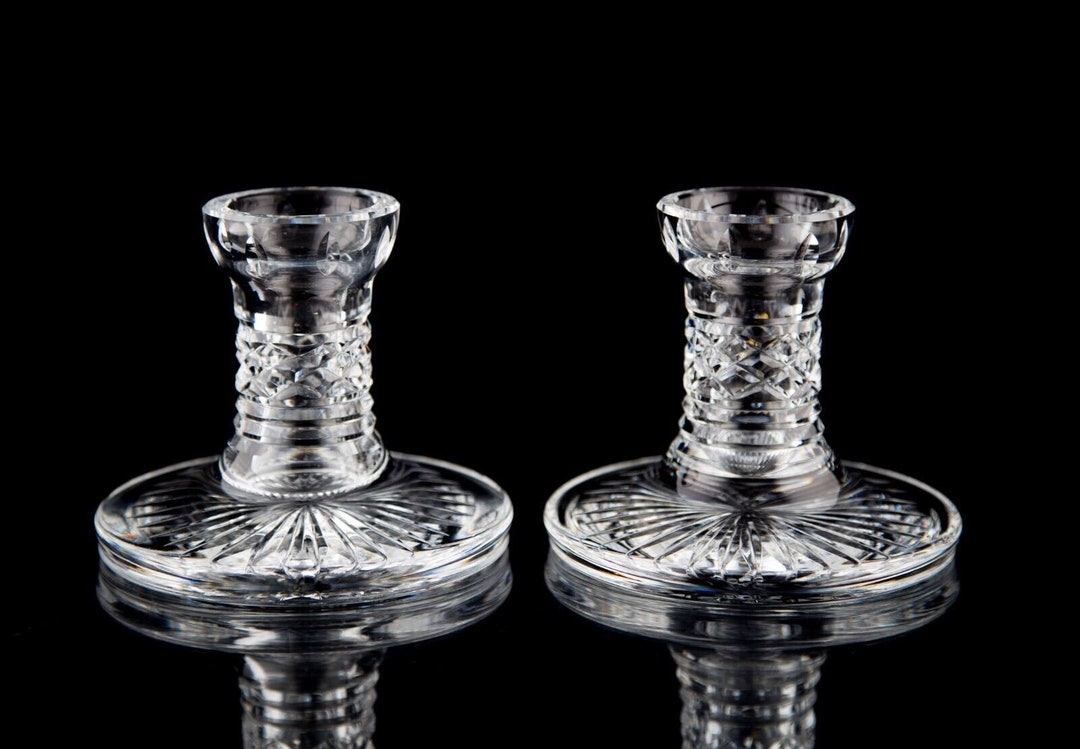 Waterford Candlesticks Set of 2 Elegant Vintage Cut Crystal Signed - Etsy