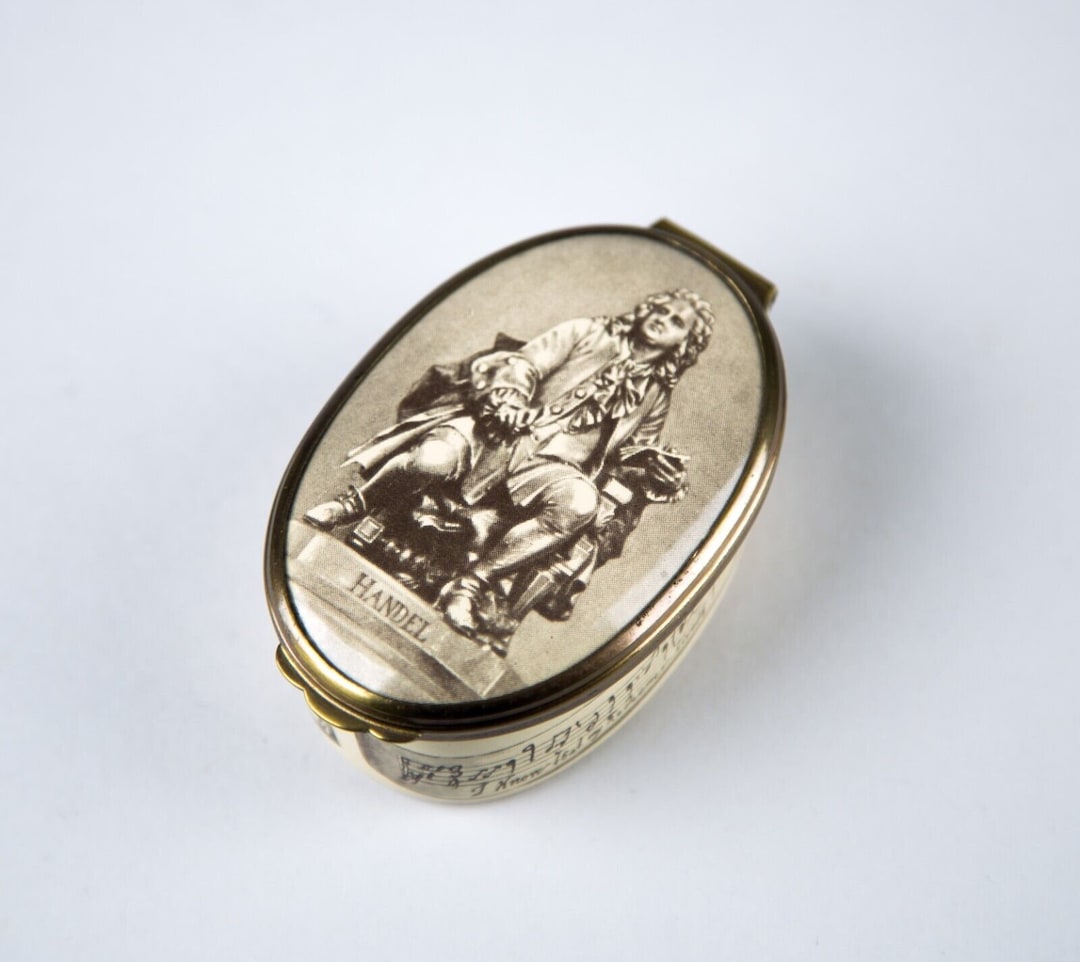 Bilston & Battersea Enamels Great Composer Handel Enamel Box Limited ...