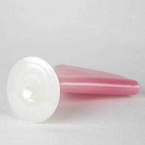 Carder Steuben Rosaline Pink & Alabaster Fan Vase 6287 Antique Art ...