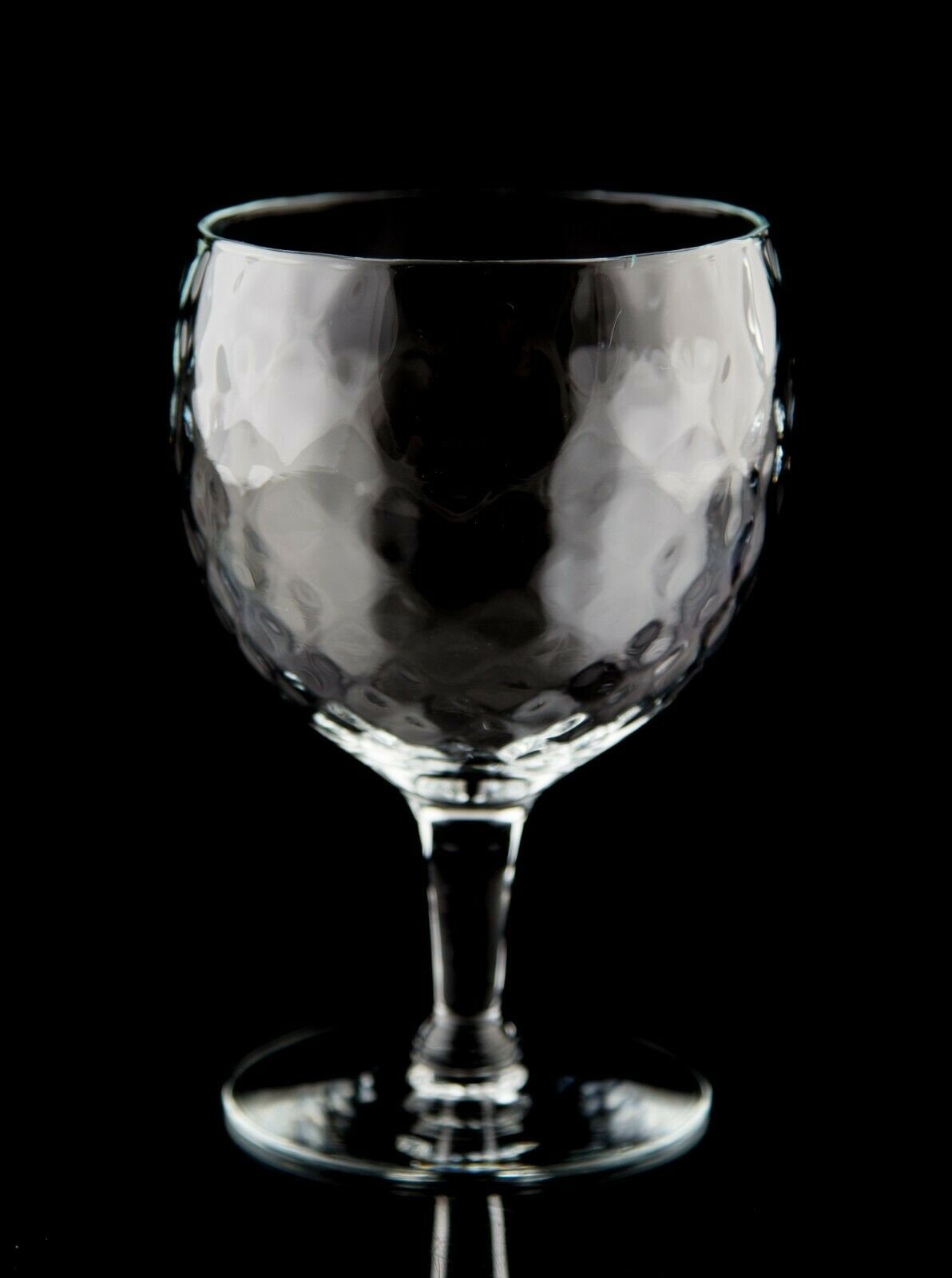 Vintage Diamond Optic Wine Glasses Set of 6 Clear Glass - Etsy