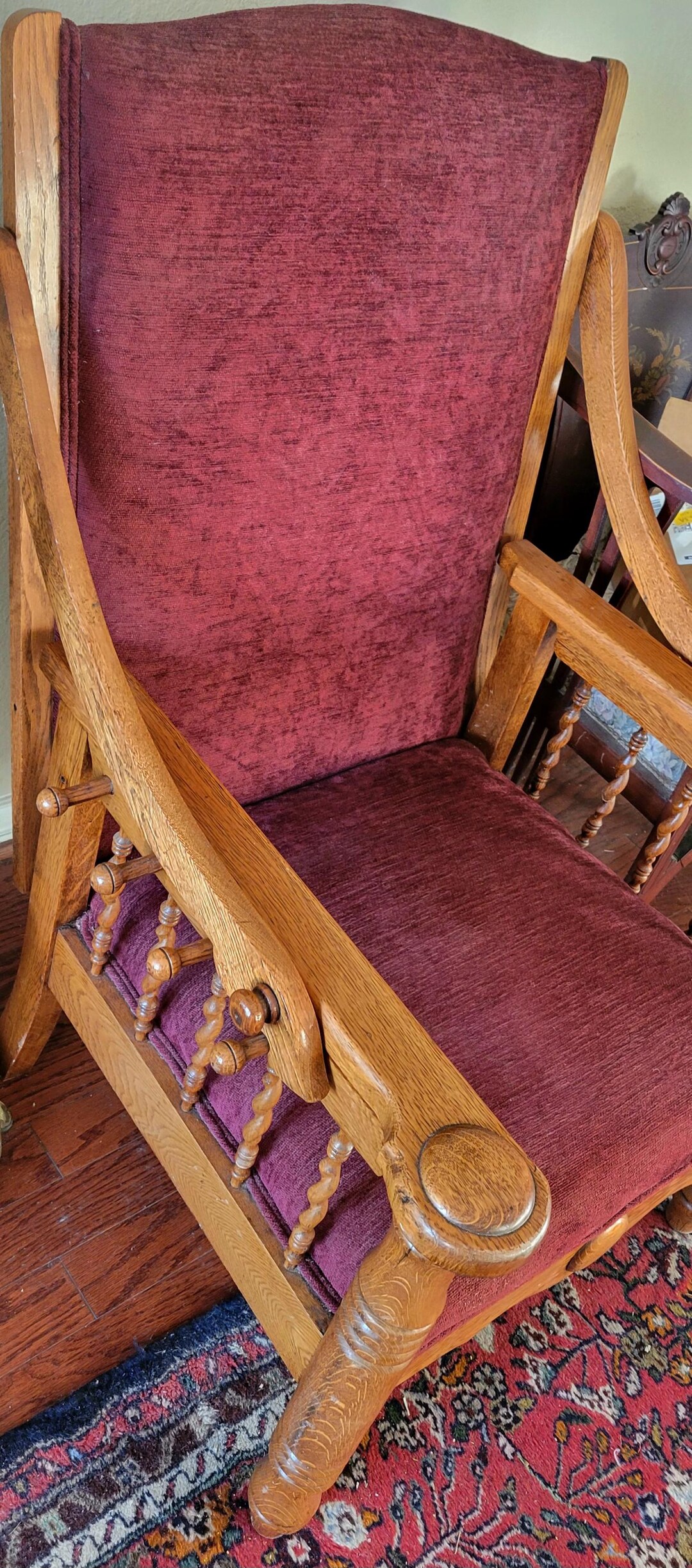 Antique Solid Oak Morris Recliner - Etsy