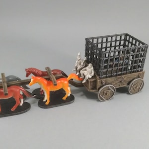 Cart and Wagon Set | Tabletop Terrain | D&D | Miniature | Scatter ...