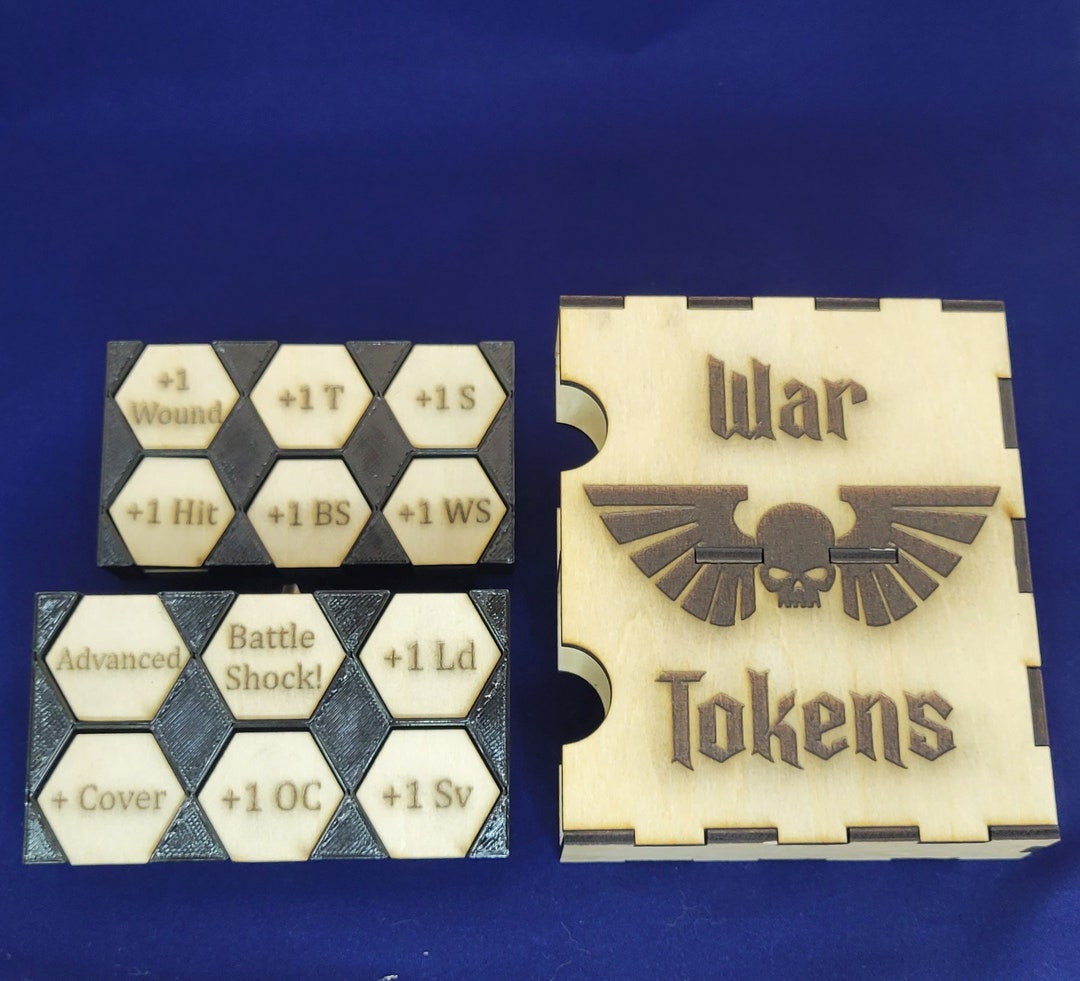 Ultimate Wargaming Token Set | 72 Double Sided Tokens | With Box | for Games Like Warhammer 40k ...
