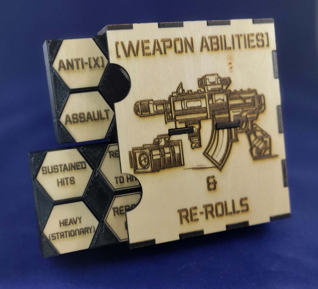 Weapon Ability and Reroll Token Set | 72 Tokens | With Storage Boxes ...