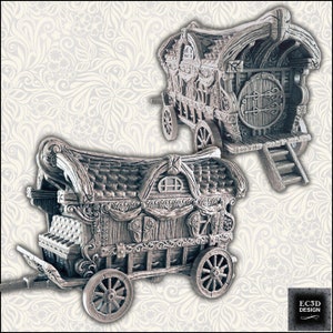 Gypsy Wagons | Nomad Wagon | Miniature | Vardo | Tabletop Terrain | D&D ...