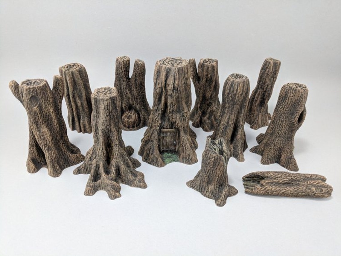 Trees Forest Swamp Stump Miniature Tabletop Terrain - Etsy