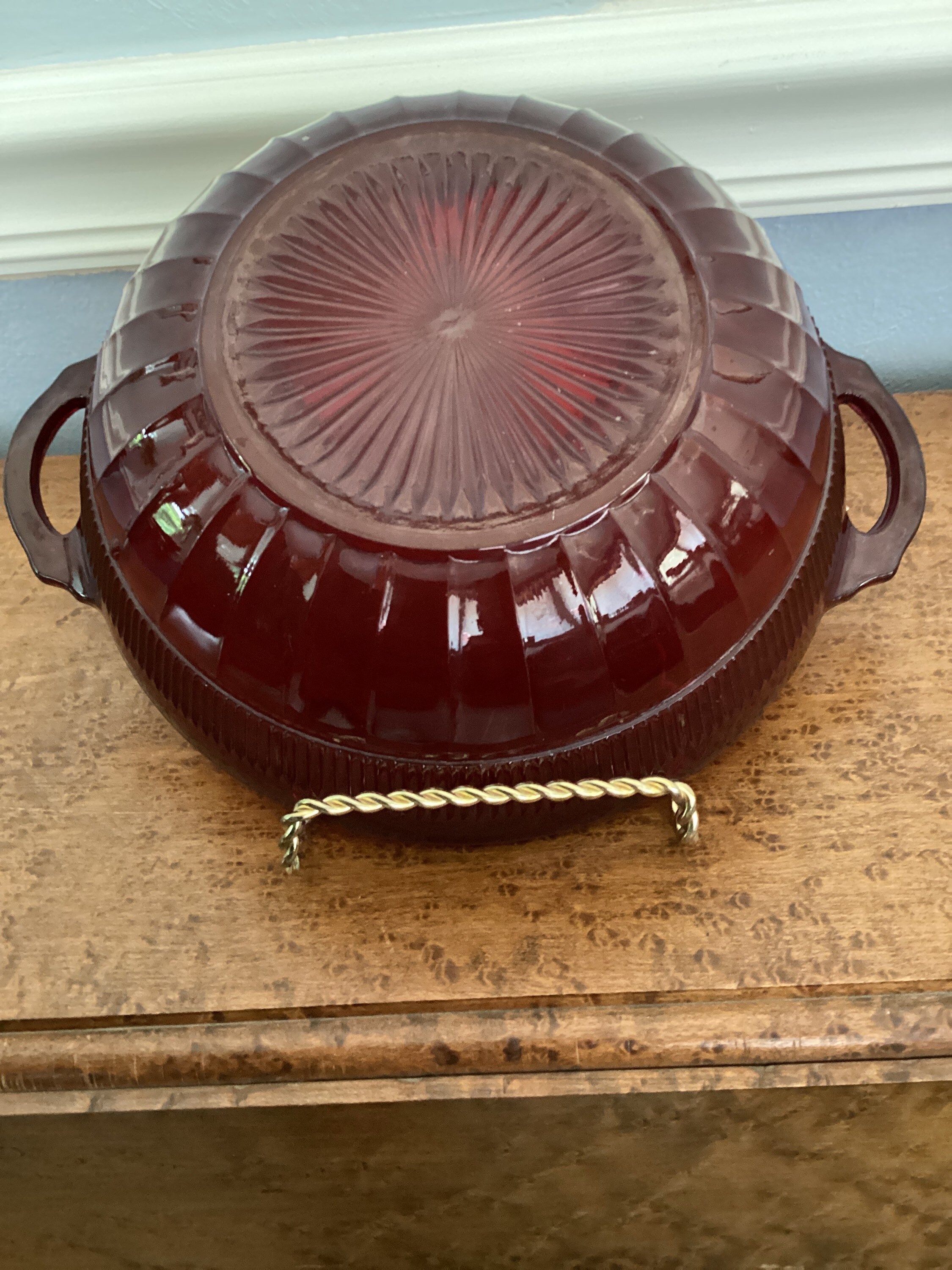 Royal Ruby Red Anchor Hocking Berry Bowl - Etsy