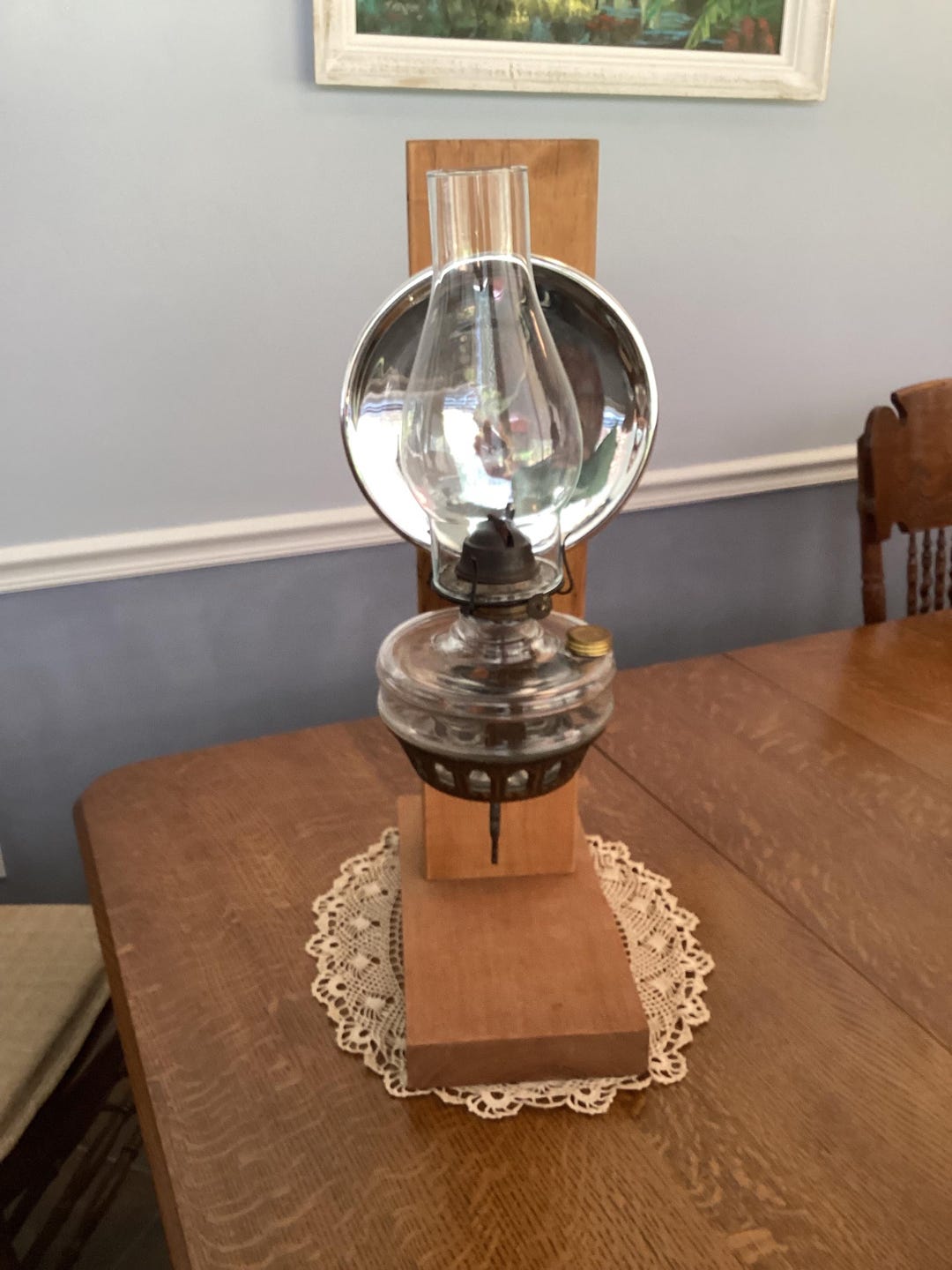 Wall Mounted Oil Lamp With Swing Arm and Reflector - Etsy