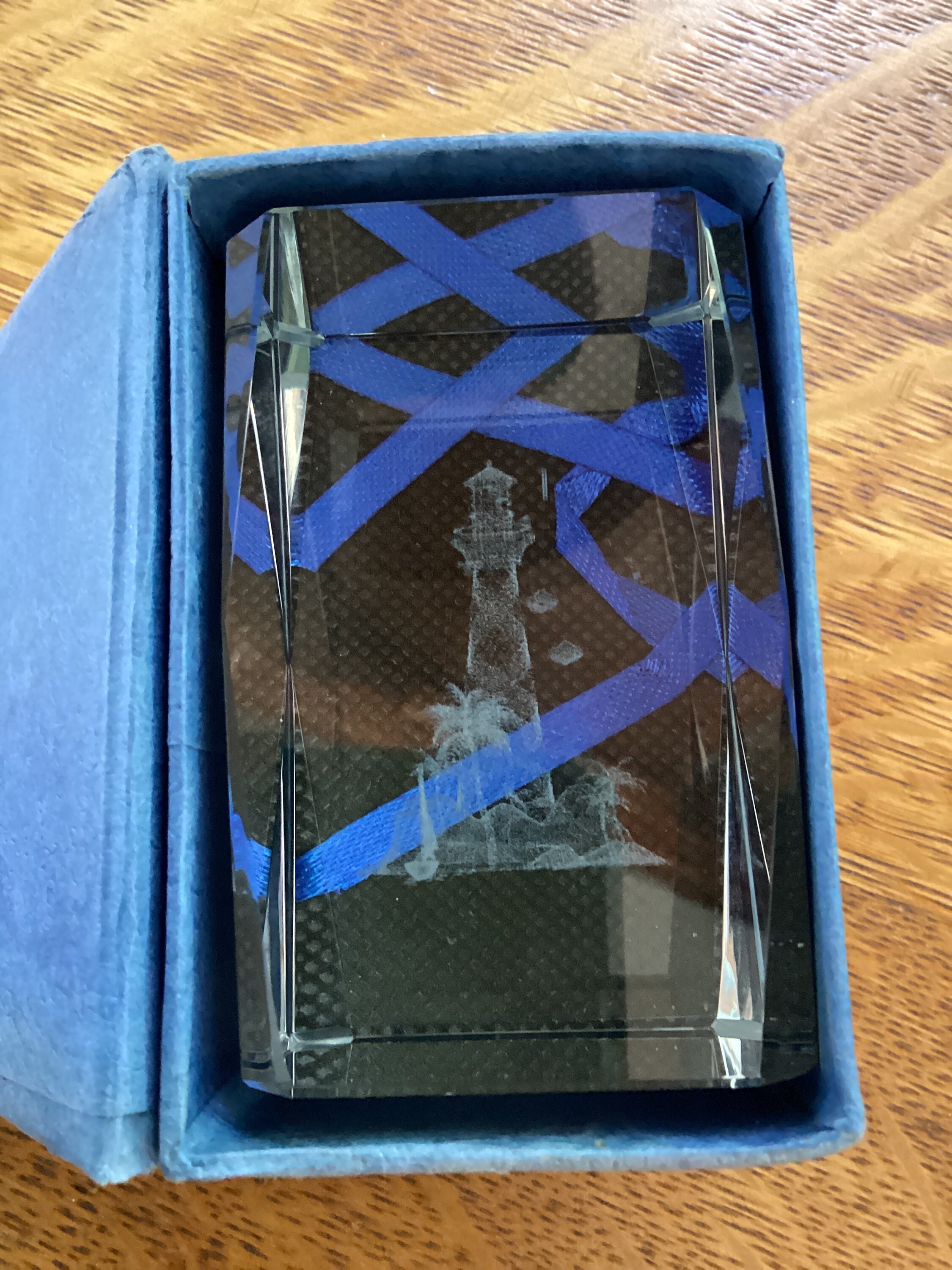 Lighthouse 3D Laser Etched Crystal Paperweight - Etsy