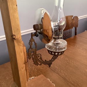 Wall Mounted Oil Lamp With Swing Arm and Reflector - Etsy