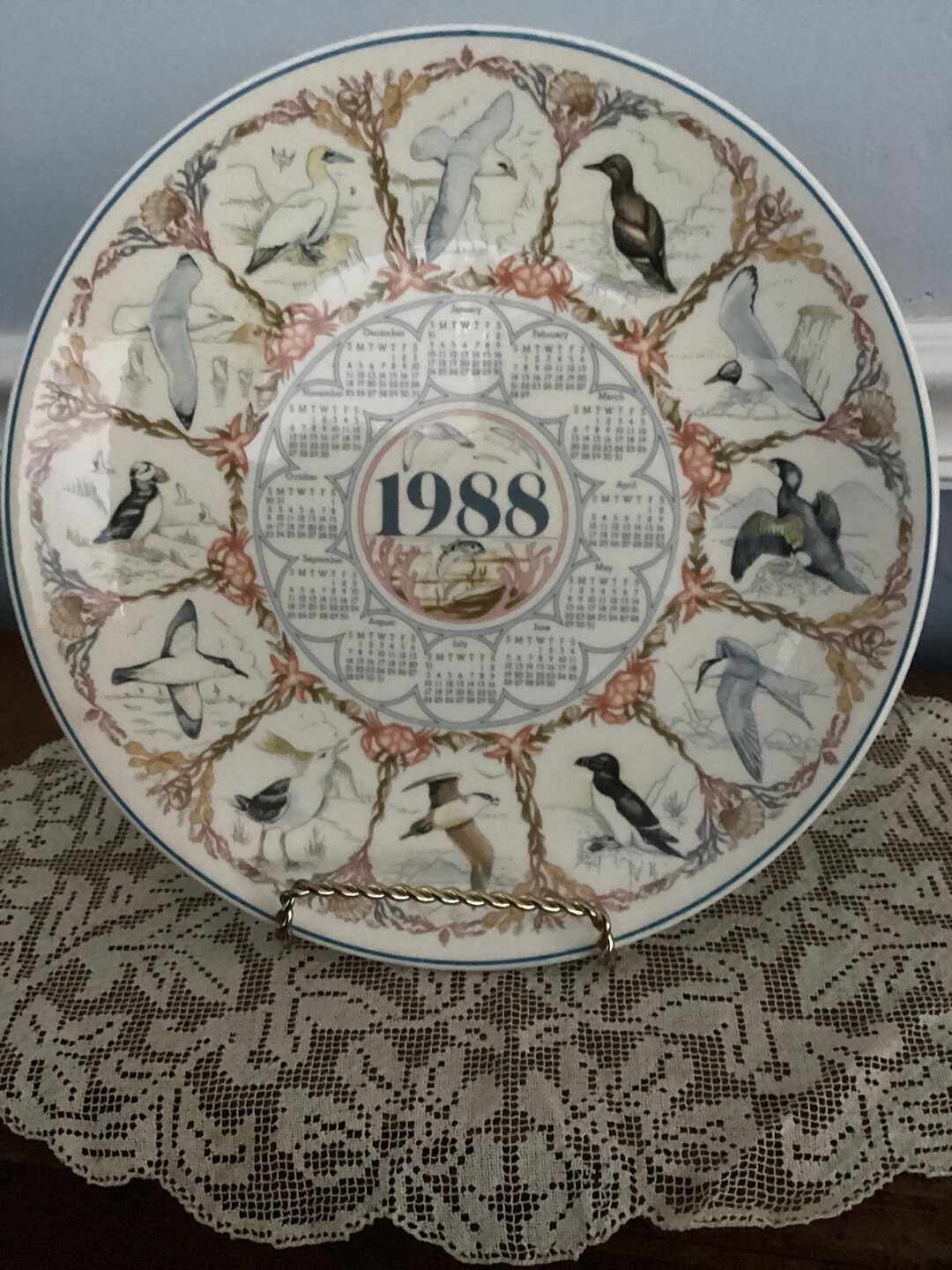 Wedgwood 1988 Sea Birds Calendar Plate - Etsy