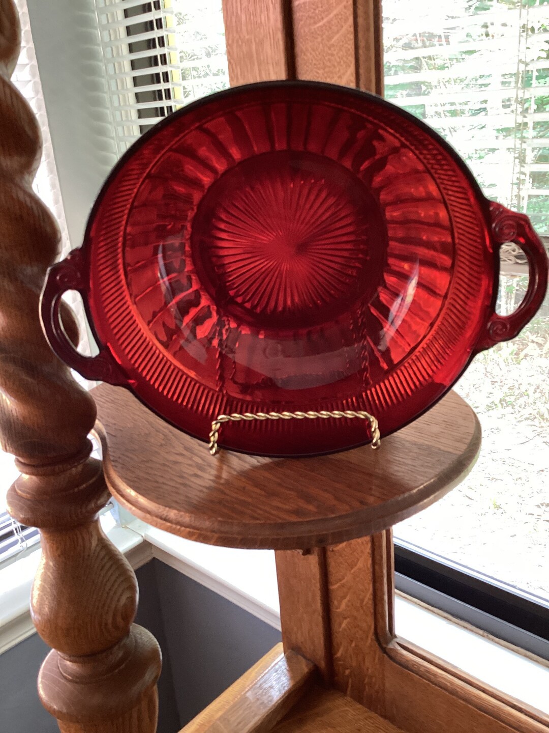 Royal Ruby Red Anchor Hocking Berry Bowl - Etsy