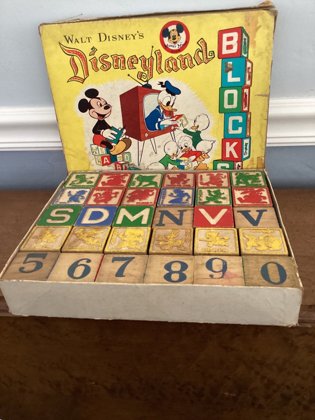 Halsam Walt Disney Disneyland Wooden Blocks in Original Box - Etsy