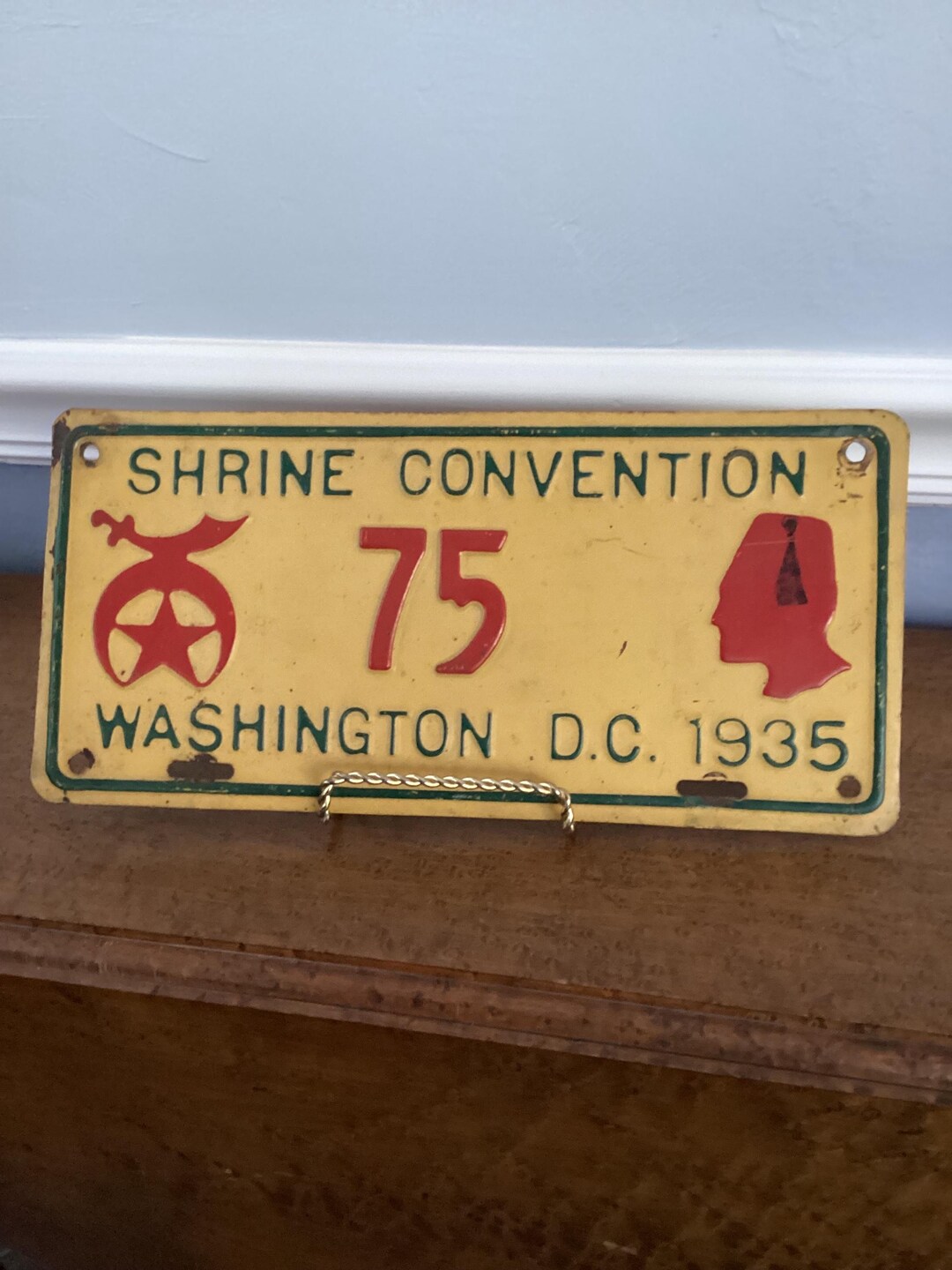 1935 Shrine Convention License Plate # 75 Washington D.C. - Etsy