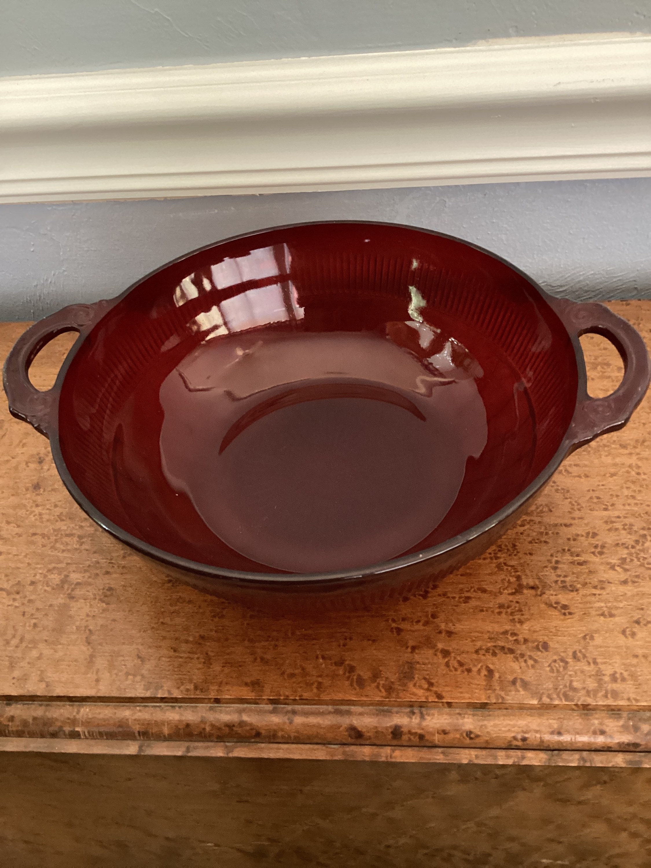 Royal Ruby Red Anchor Hocking Berry Bowl - Etsy