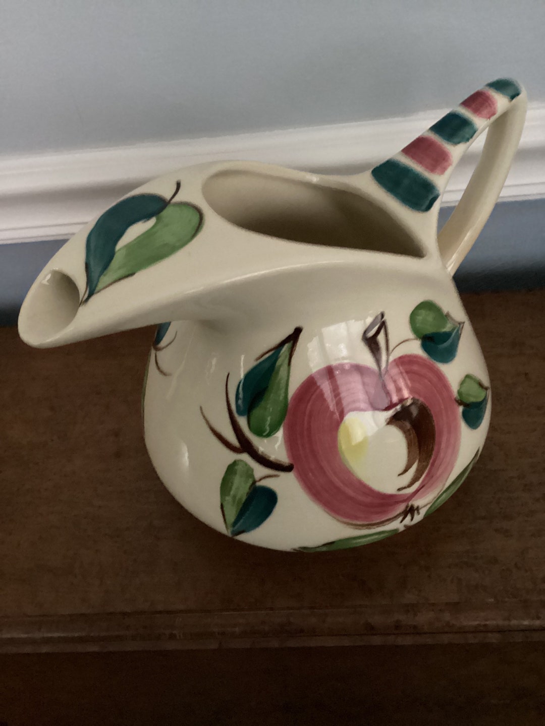 Puritan Slip Ware Open Apple Large Pitcher - Etsy