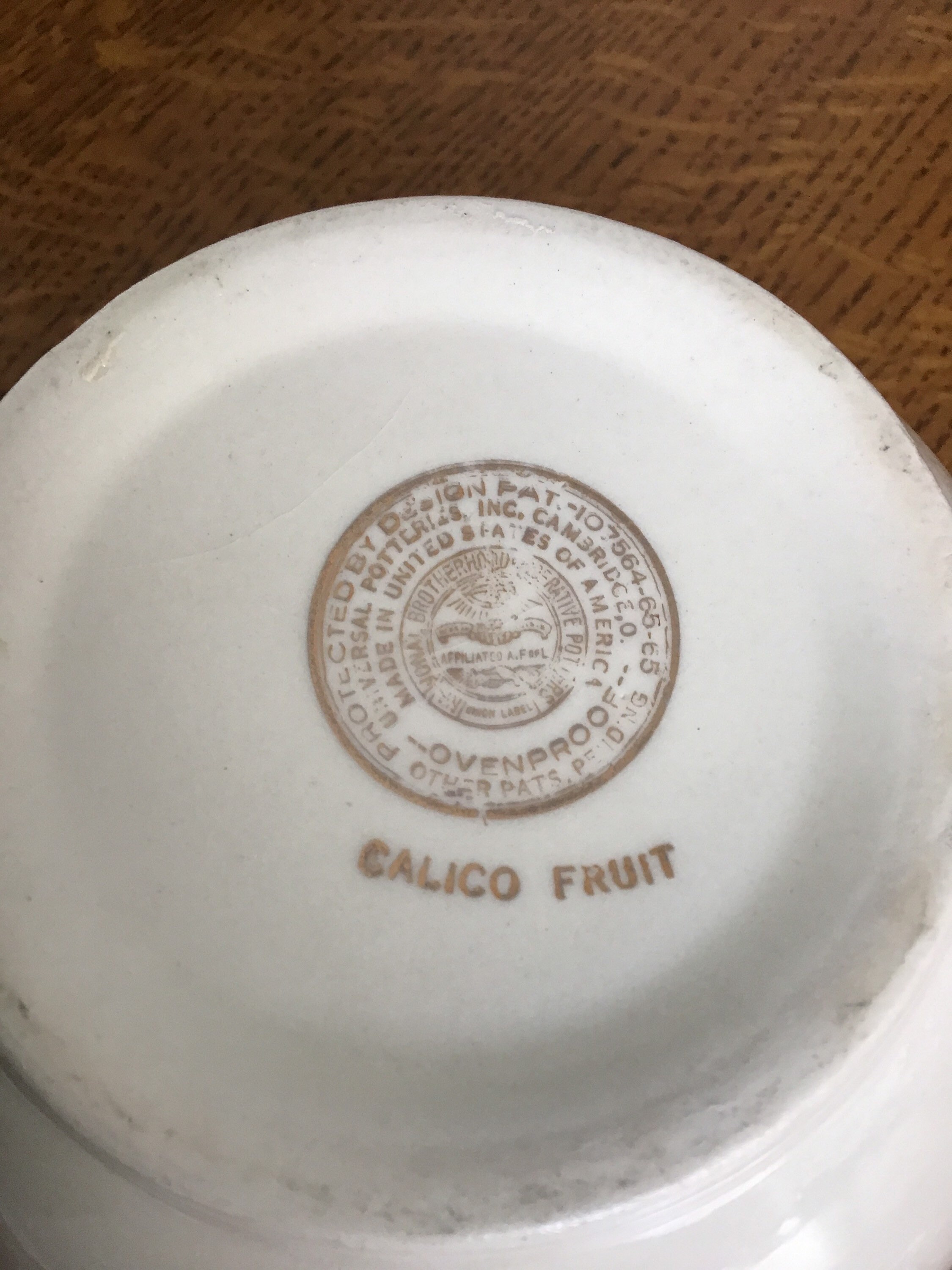 Calico Fruit Oven Proof Mixing Bowl - Etsy